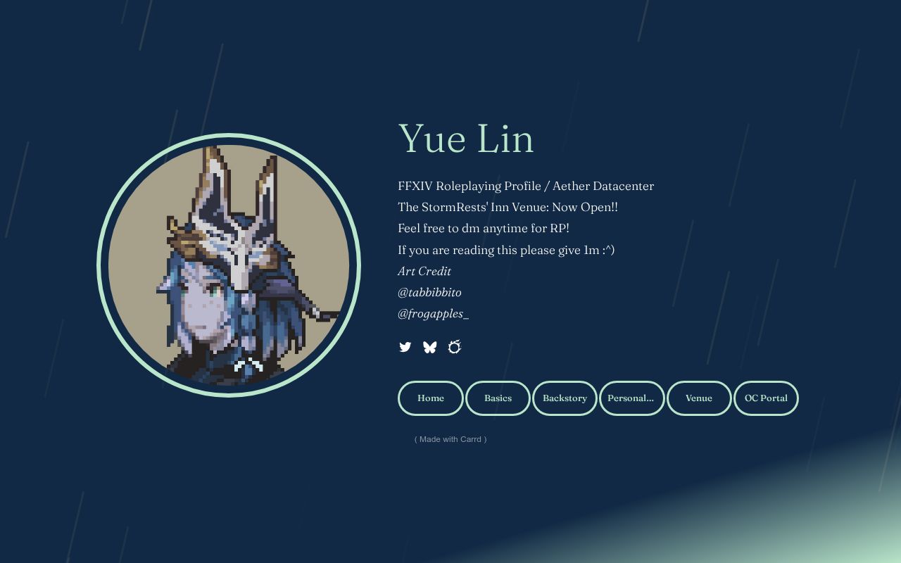 Yue Lin Character Card